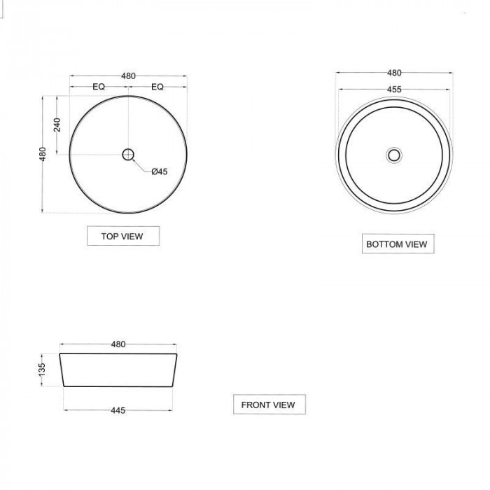 Умывальник Jaquar Opal (OPS-WHT-15901N)