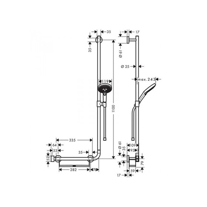 Набор для душа Hansgrohe Unica Comfort 26326400